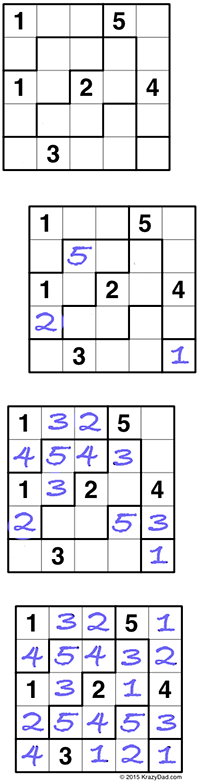 Medium Suguru Puzzles by krazydad